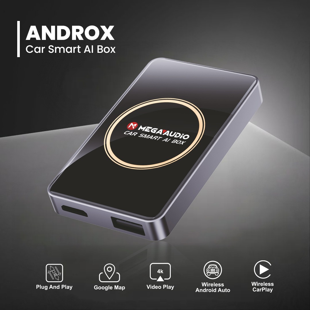 ANDROX Car Smart AI Box – Wireless CarPlay, 4GB + 32GB